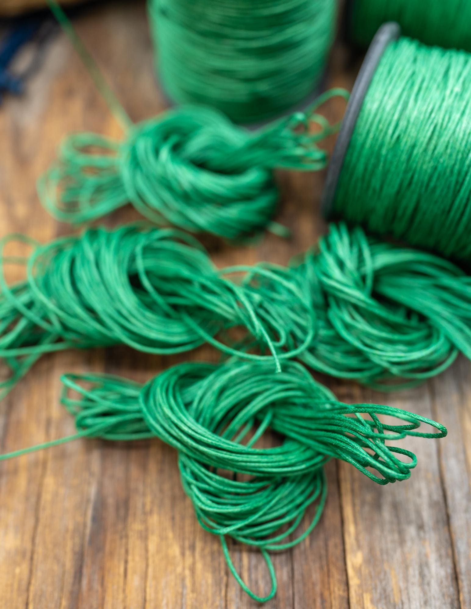 Emerald Green Braided Cotton Cord – 1mm, Non-waxed Cording for Macrame ...