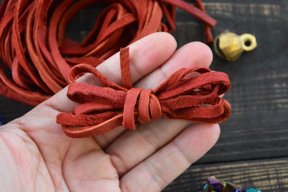 Sienna Brown: 5mm Deer Suede Leather Lace 40 strap | Etsy