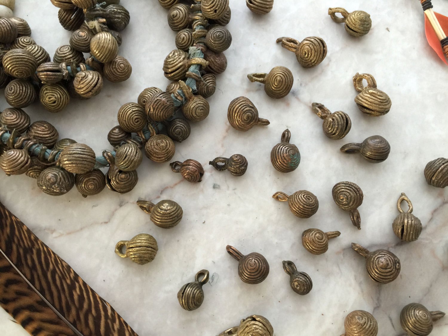 African Brass Jingle Bell Beads 10 Beads Lost Wax Cast - Etsy