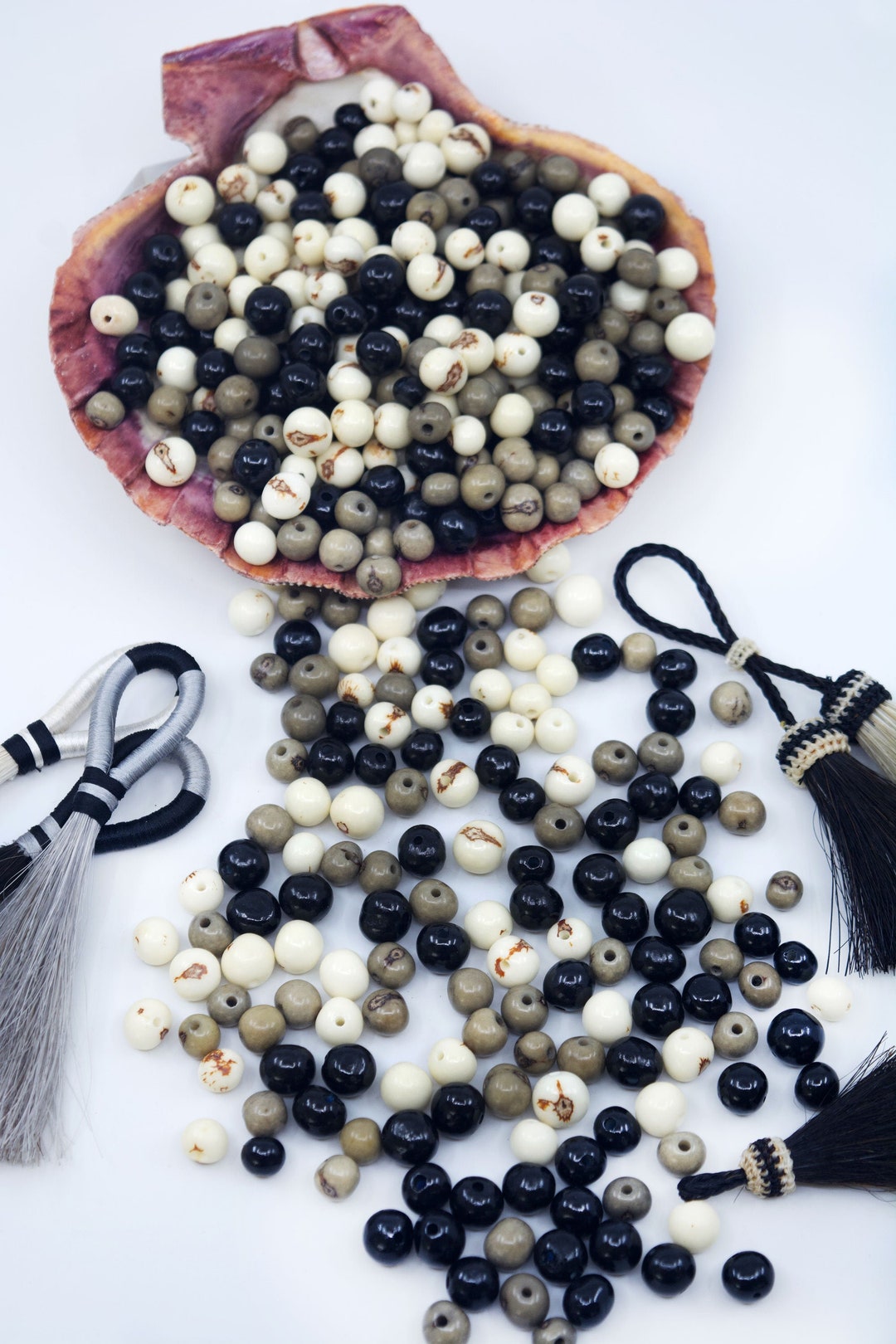 Natural Acai Seed Beads, Black Pearl Mix, 6-10mm, 100 Pieces, Jewelry ...