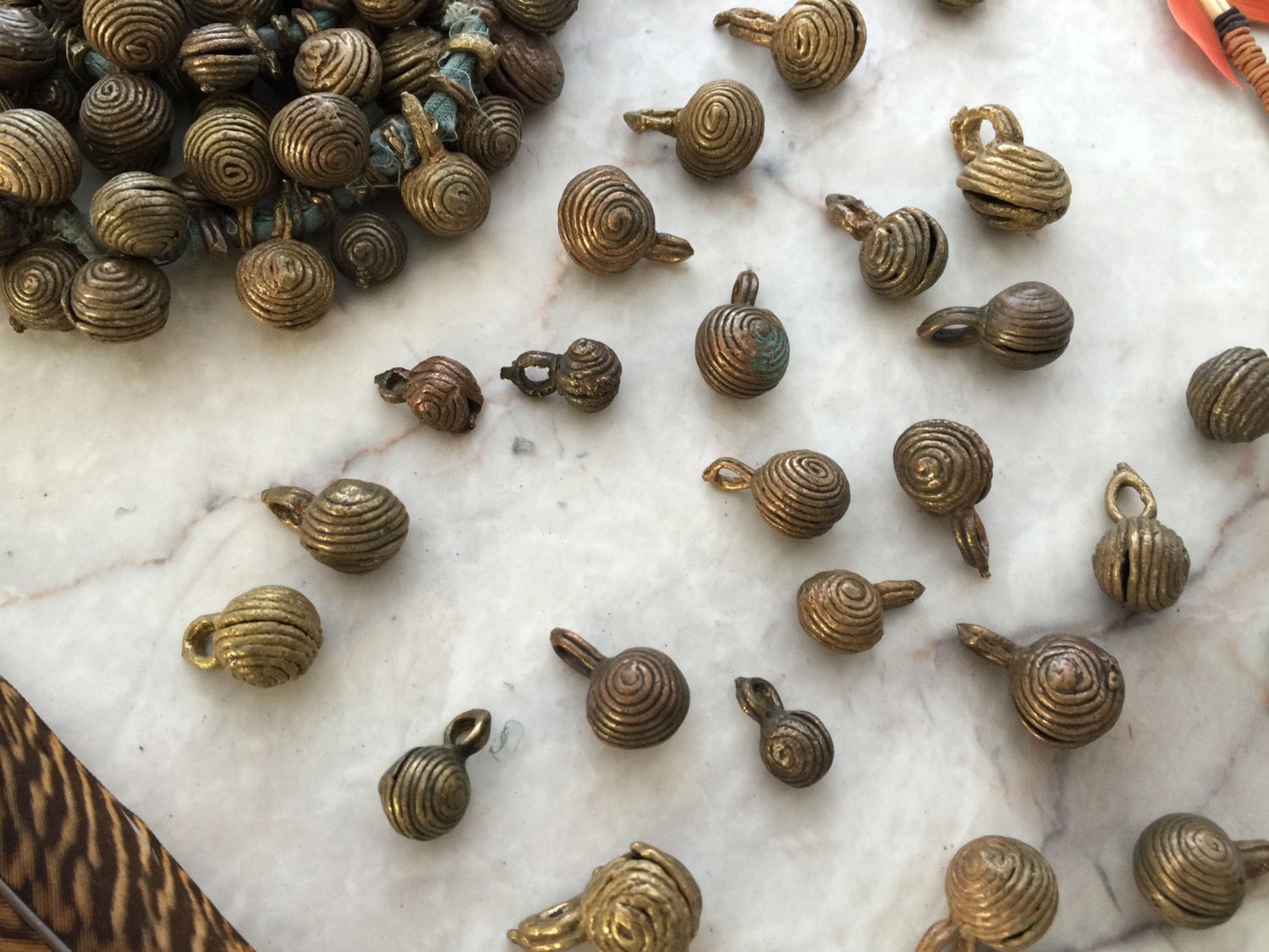 African Brass Jingle Bell Beads 10 Beads Lost Wax Cast - Etsy