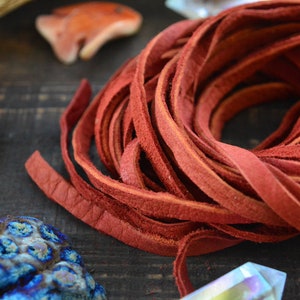 Sienna Brown: 5mm Deer Suede Leather Lace, 40" Strap (1pc) / Deer Lace ...