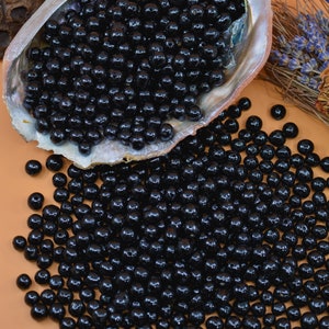 Black: Real Acai Beads From South America, 6-10mm | Pick Your Quantity ...