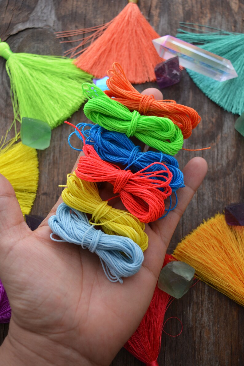 Neon Mandarin Mix: Waxed Polyester Cord 1mm X 6 Packs of 25 - Etsy