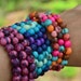 Natural Citrus Acai Beads Bracelet: Colorful Acai Beads Memory Wire ...