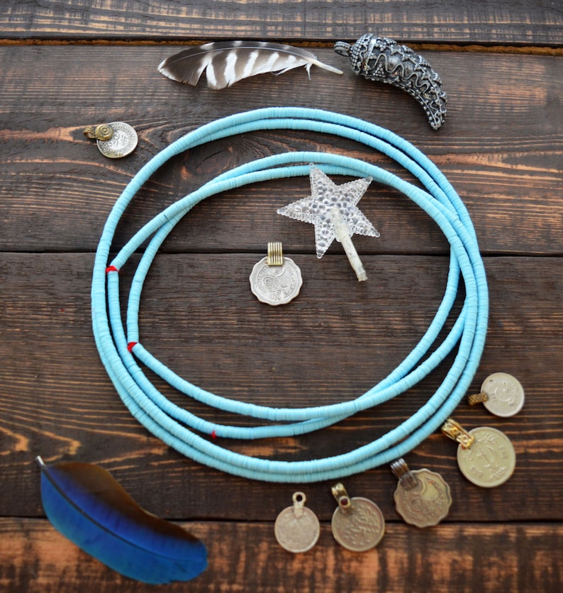 4mm Baby Blue African Vinyl Record Beads Vinyl Discs - Etsy