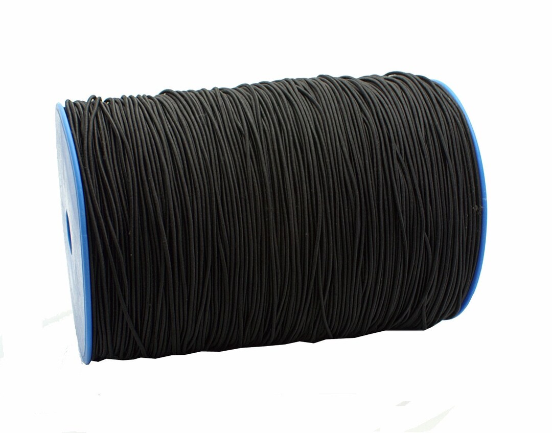 Elastic Cord: Black Solid Elastic Cord, Approx. 2mm X 25ft / DIY Cord ...