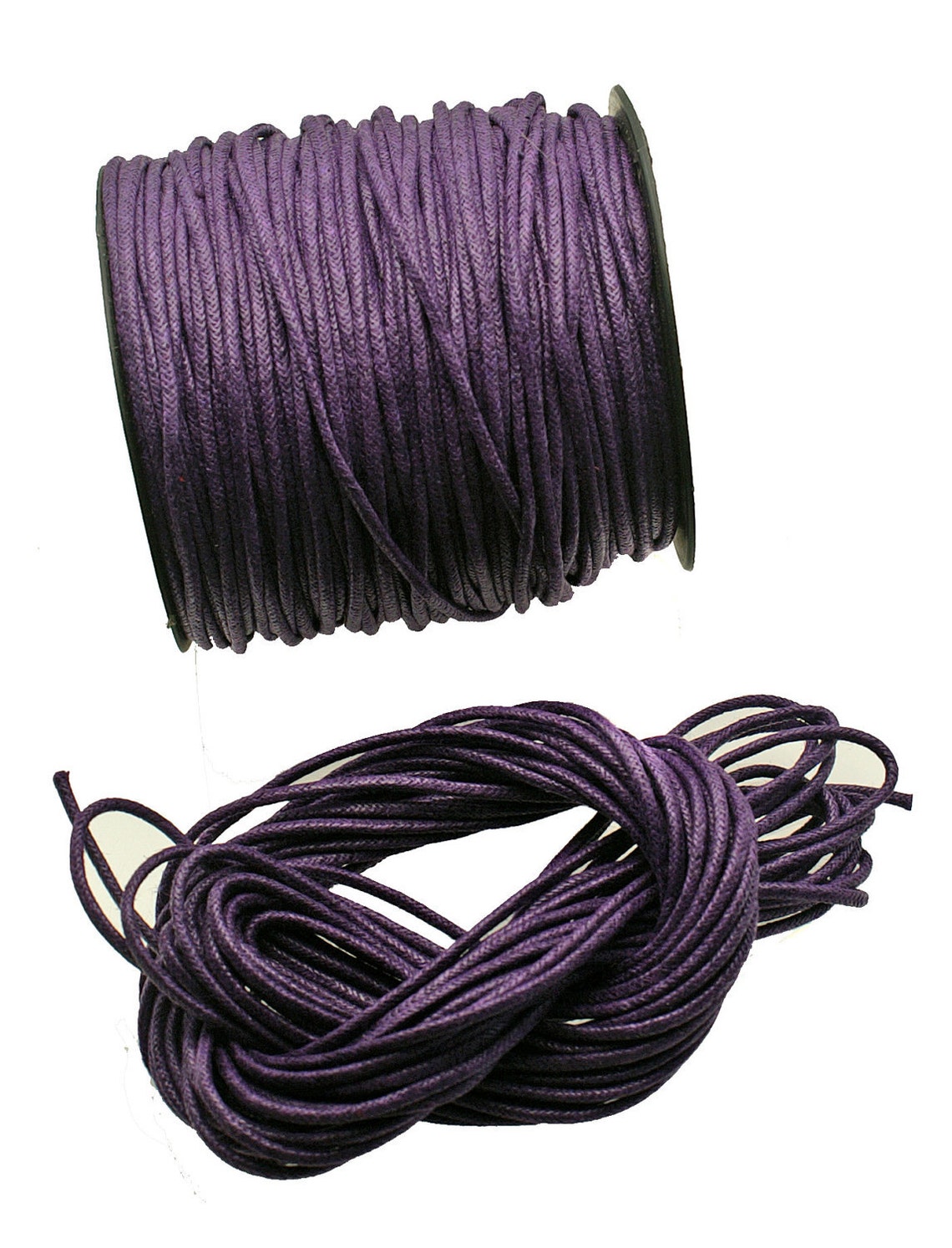 Dark Purple Woven Waxed Cotton Cord 2mm 25 Feet/7.62 Meters. - Etsy