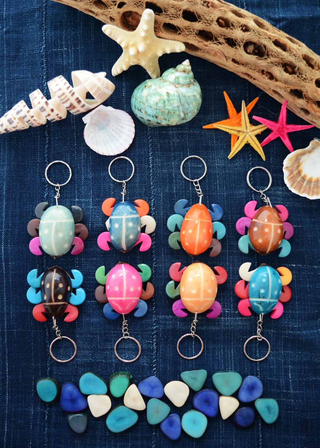 Mister Crab: Natural Tagua Carvings, 53x50mm, Crab Keychain, 1 Piece ...
