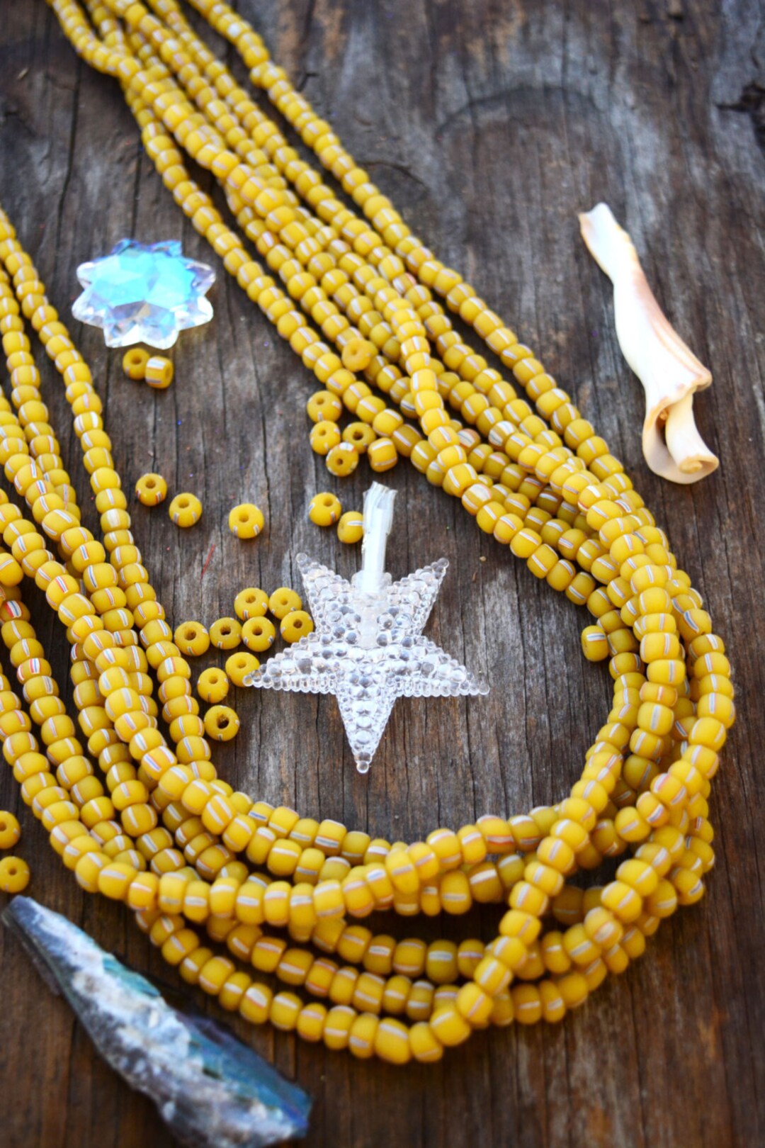 Striped Melon Yellow: 4mm, Yellow Java Glass Beads, Approx. 140 Beads ...