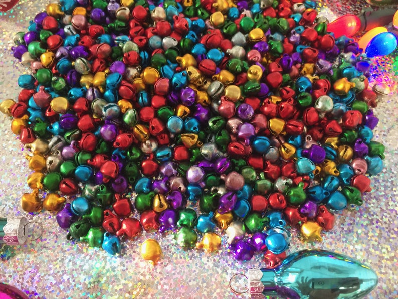 Christmas Jingle Bells Multi-color Tiny Bells 9x8mm 25 | Etsy