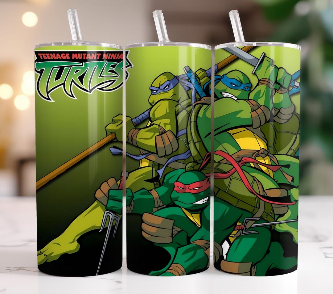 Ninja Turtles Tumbler Wrap, 20oz Skinny Tumbler Wrap, 20oz Ninja ...
