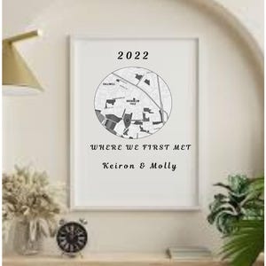 Digital Download, Where We First Met, Cute Couple Wall Art, Cute ...