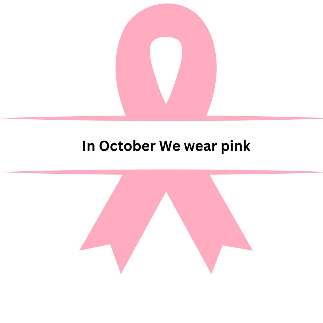 In October We Wear Pink Breast Cancer Weakness Png Svg - Etsy