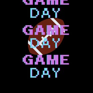 Game Day 8 Bit Font Retro Png Jpg - Etsy