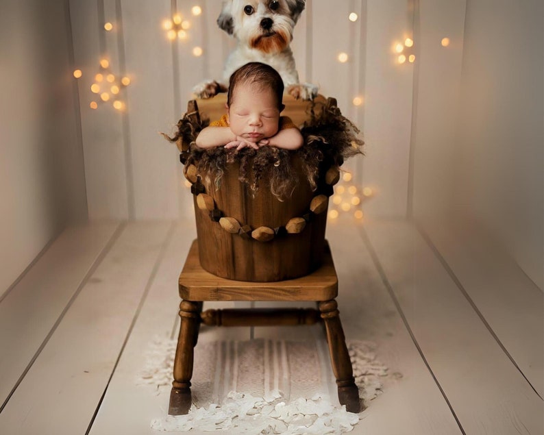 Wooden Baby Photo Prop Bucket for Newborn Photography - Etsy