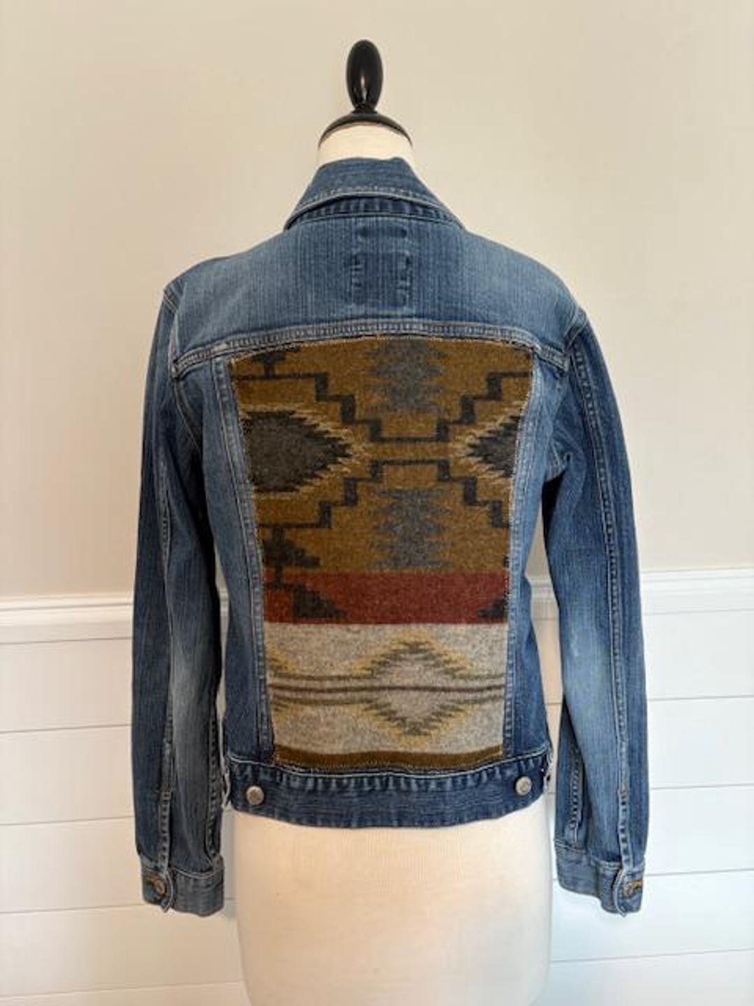 Women's Denim Jacket With Pendleton Wool - Etsy
