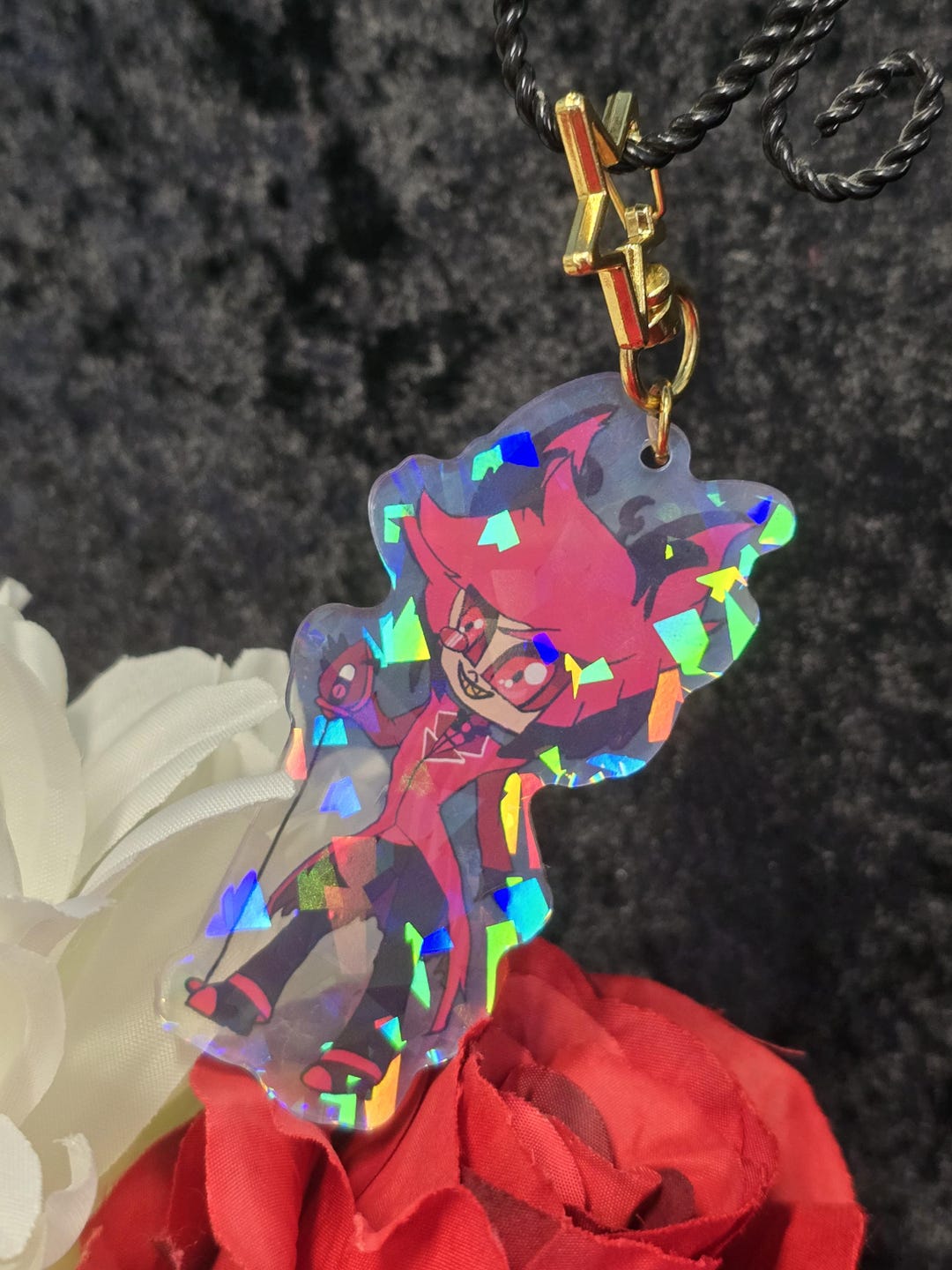 Holographic Alastor Keychain - Etsy