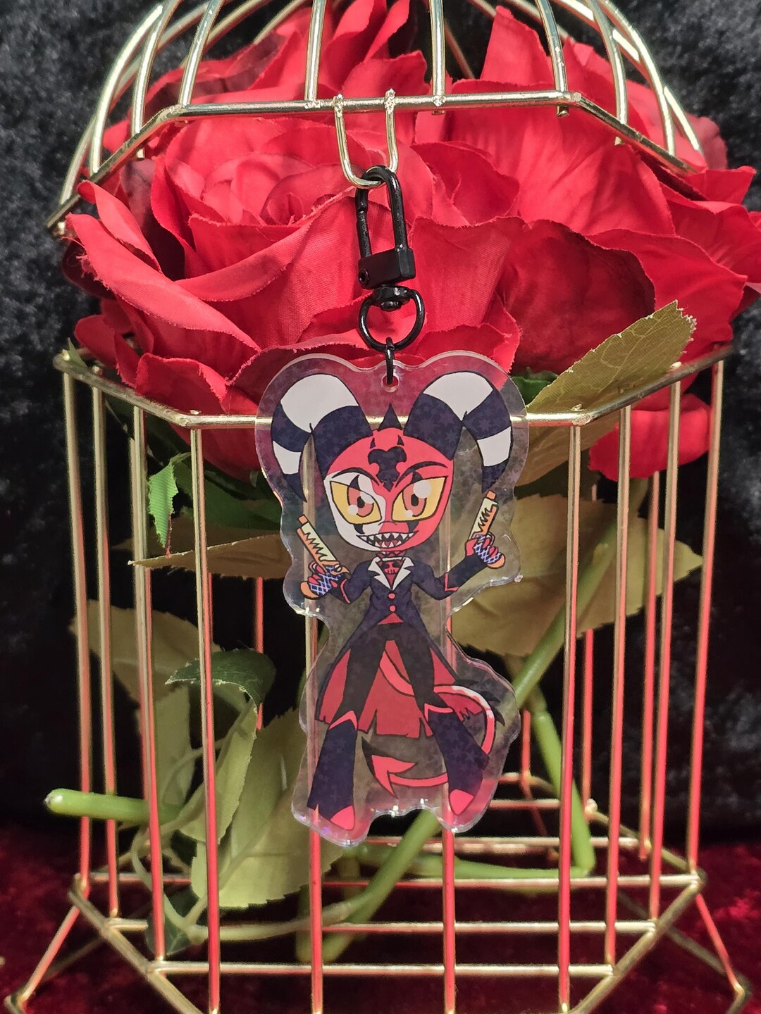 Helluva Boss Blitzo Holographic Keychain - Etsy