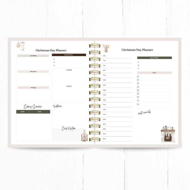 Christmas Planner - Gift Lists - Recipes - Christmas Diary - Christmas ...