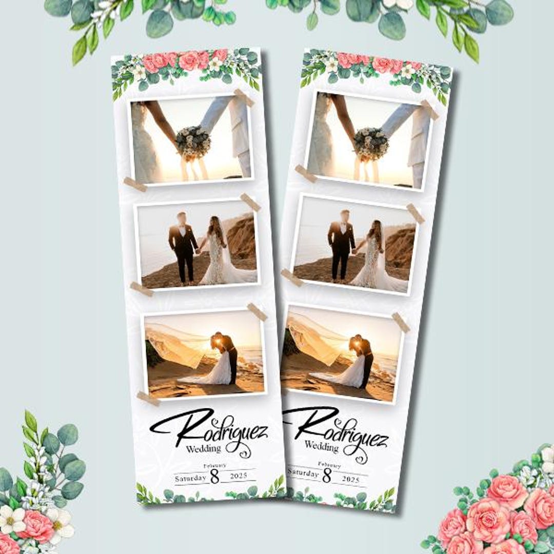 Wedding Photo Booth Template, Elegant Photo Booth Template, Photo Booth ...