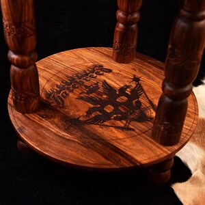 Custom Viking Table, Viking Wooden Table, Viking Warrior Carved Table ...
