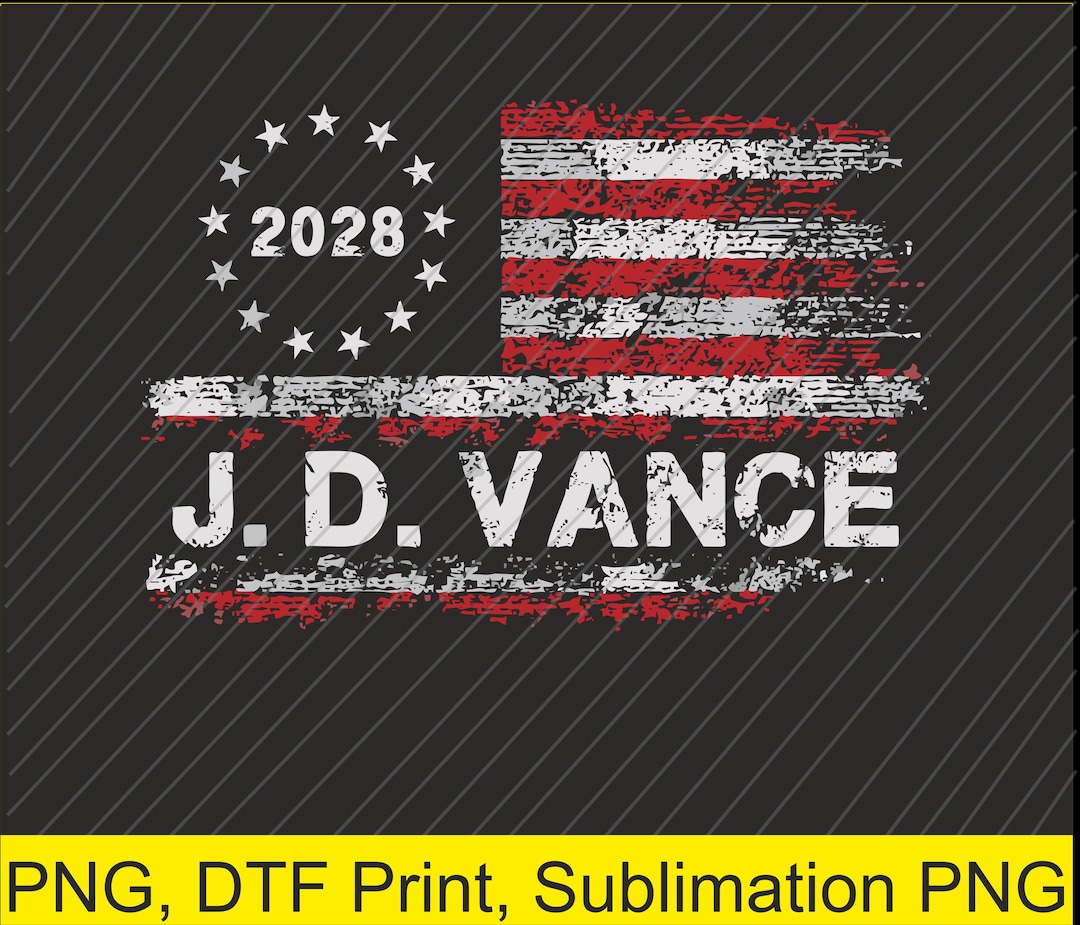 Vance 2028 President Election Campaign US Flag Vintage PNG | Digital ...