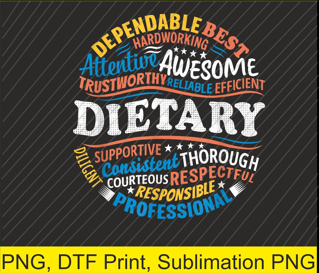 Dietary Food Service Appreciation Dietary Week Gifts PNG | Digital ...