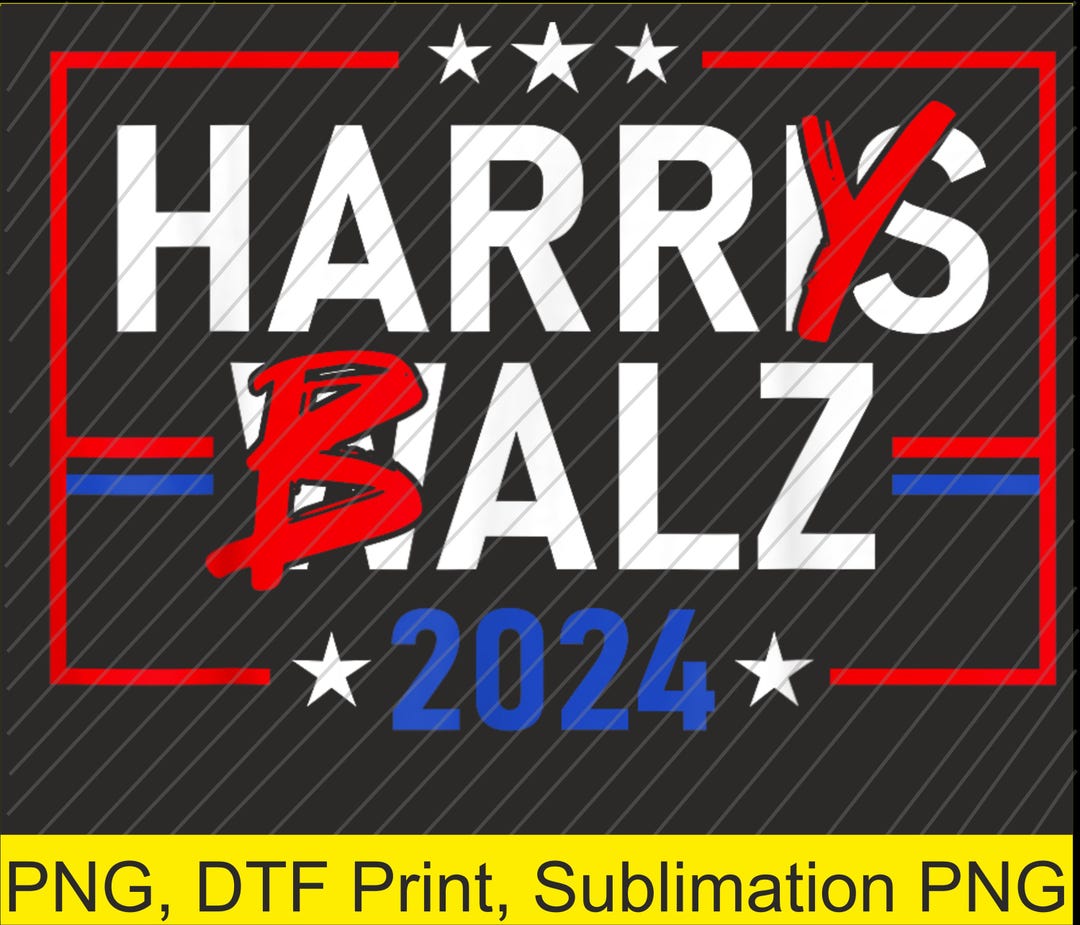 Funny Harris Walz 24 Harry Balz 2024 Meme Democratics Vote PNG ...