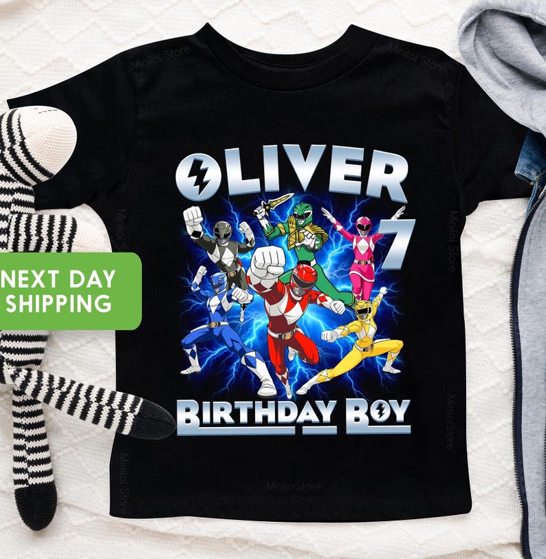 Power Ranger Birthday Shirts, Personalized Power Ranger Family Party ...