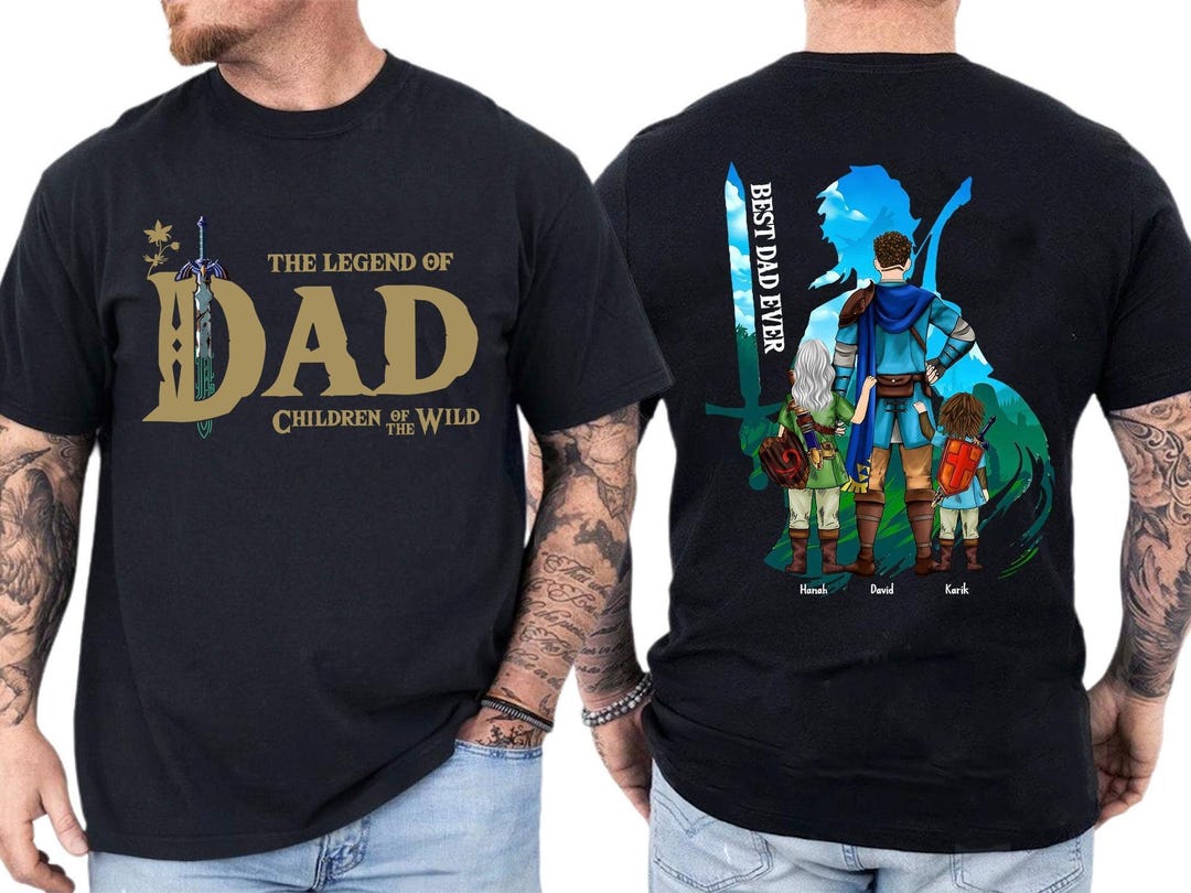 Personalized the Legend of Dad Shirt, Zelda Dad Shirt, Custom Zelda ...
