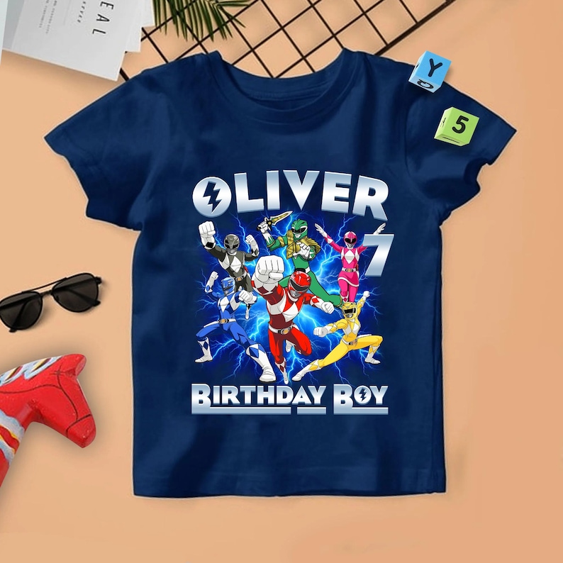 Power Ranger Birthday Shirts, Personalized Power Ranger Family Party ...