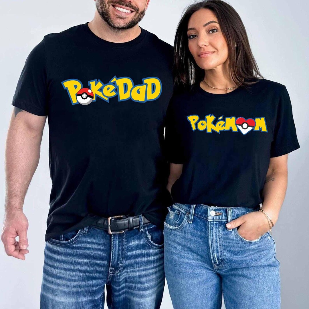 Pokemom Pokedad Shirt, Cute Dad Tee, Pokemon Shirt Retro Family Tee ...