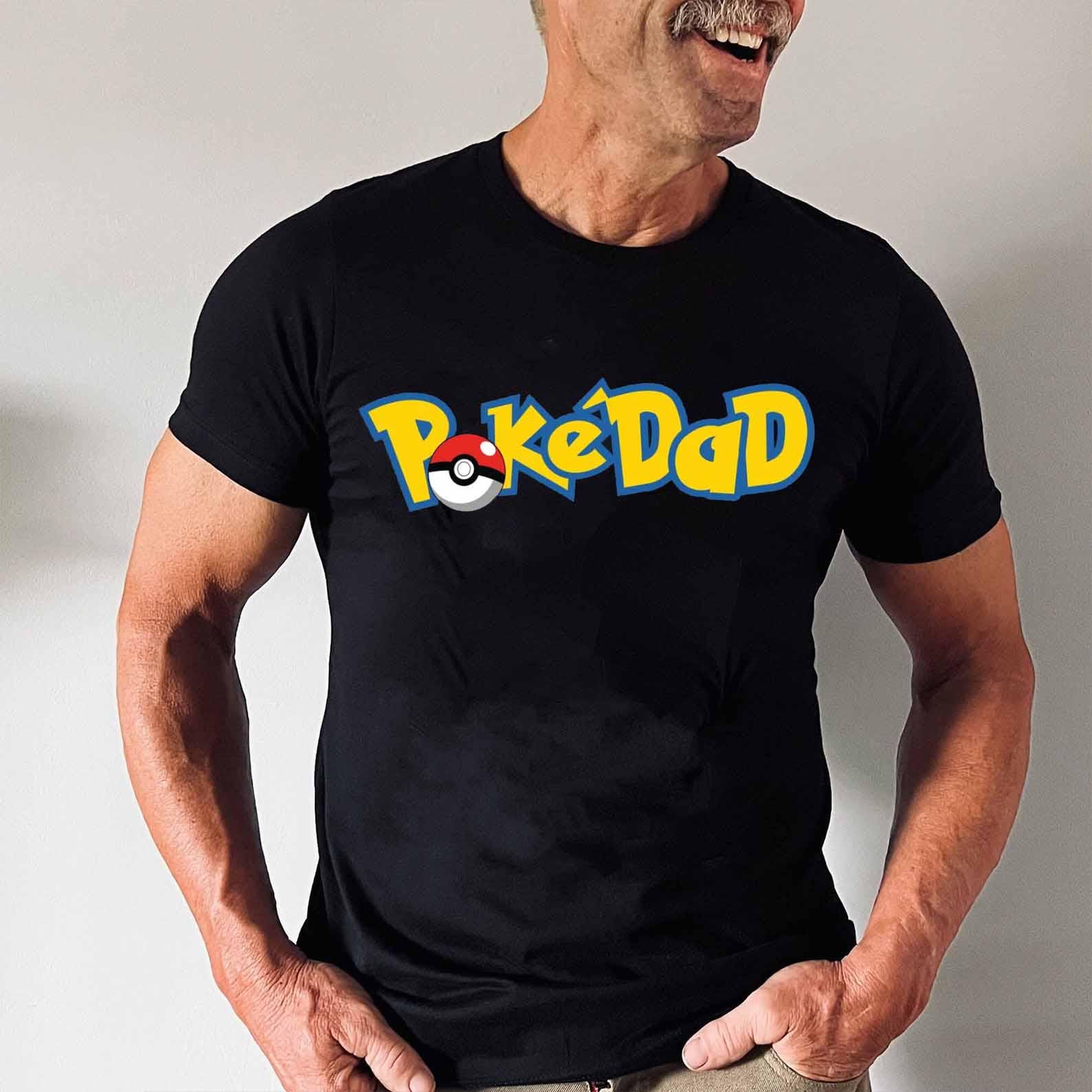 Pokemom Pokedad Shirt, Cute Dad Tee, Pokemon Shirt Retro Family Tee ...