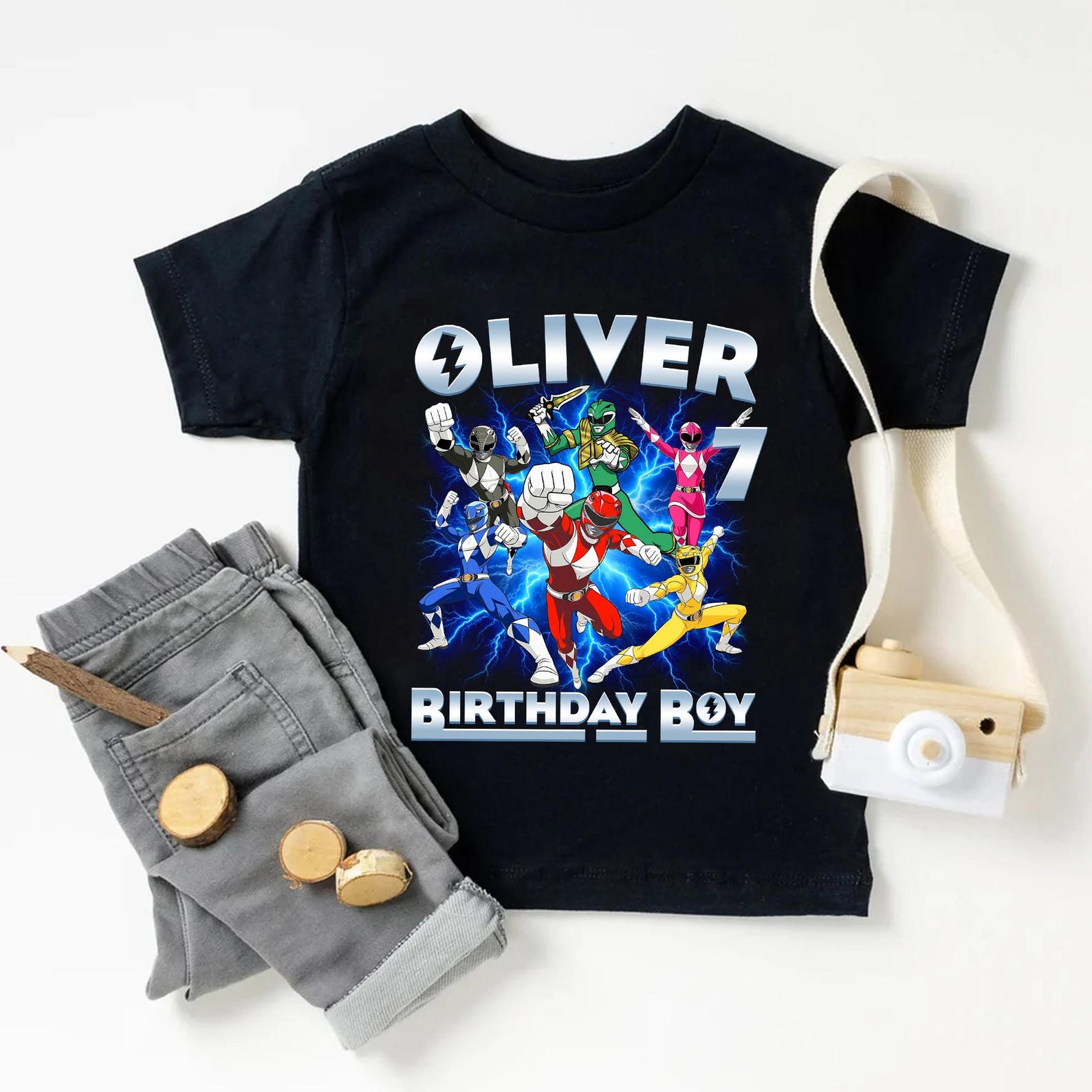 Power Ranger Birthday Shirts, Personalized Power Ranger Family Party ...