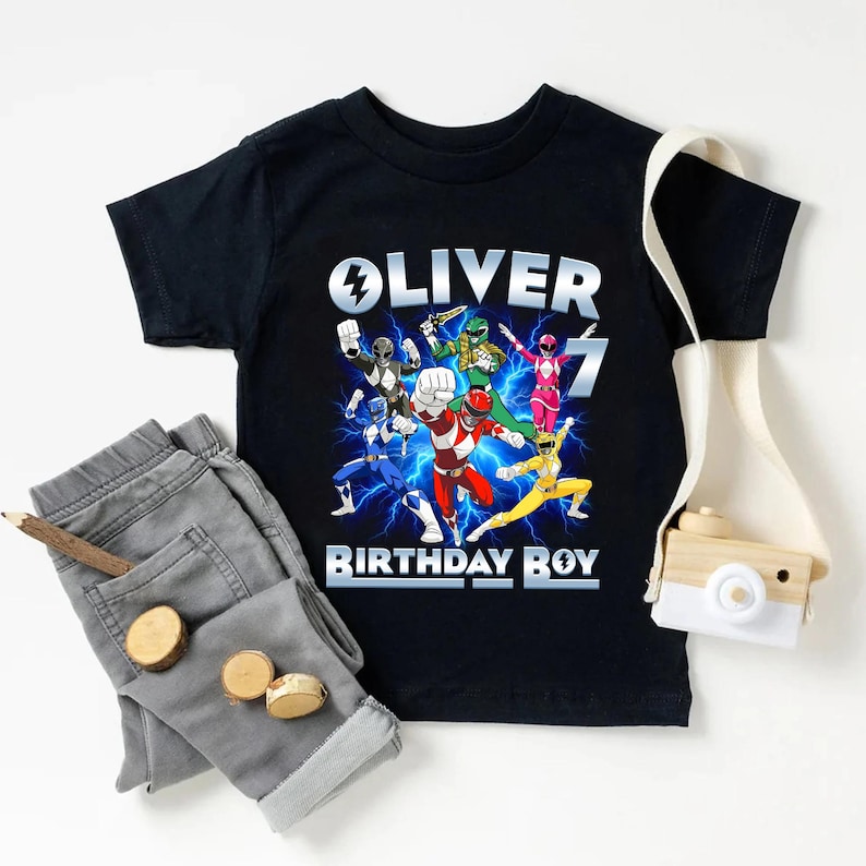 Power Ranger Birthday Shirts, Personalized Power Ranger Family Party ...