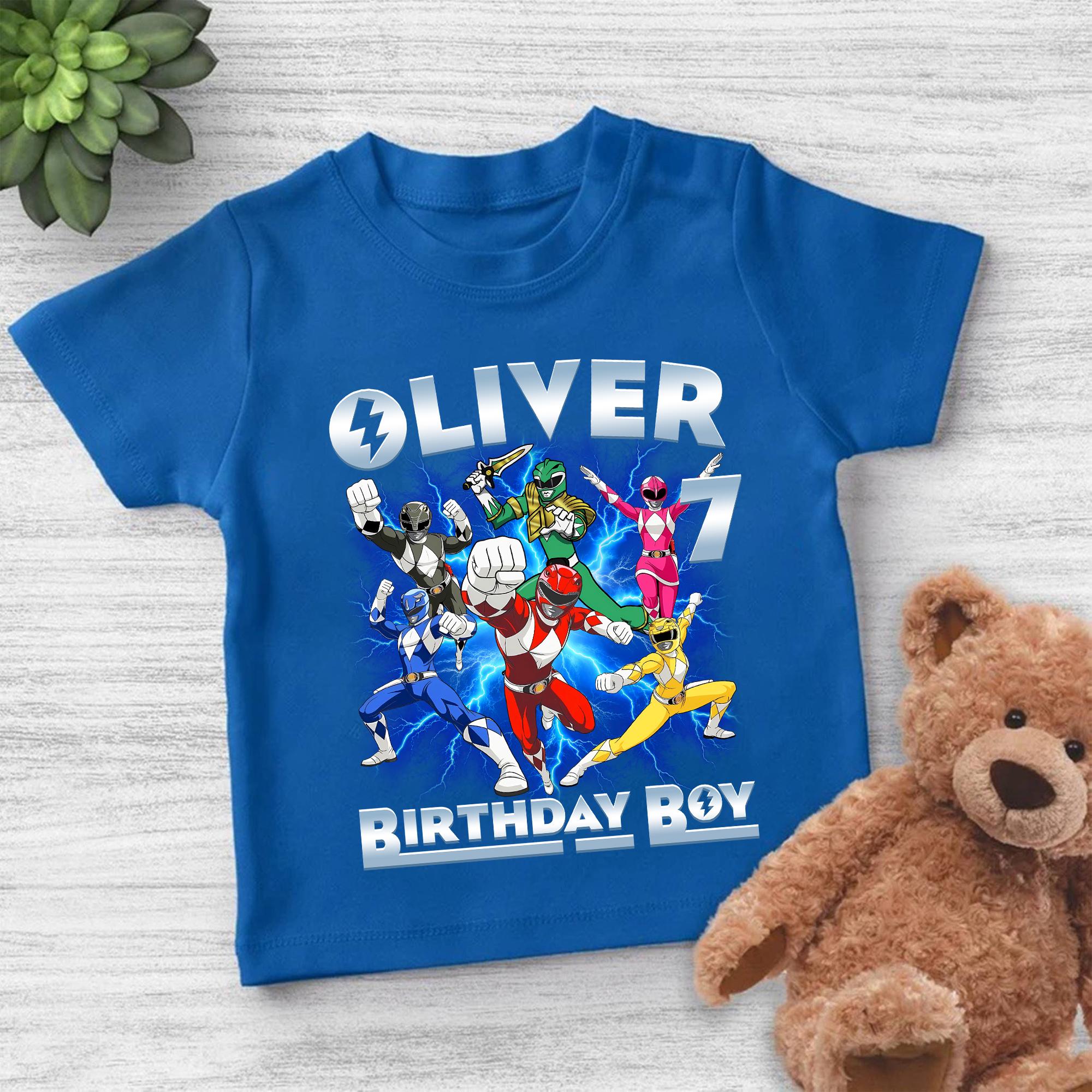 Power Ranger Birthday Shirts, Personalized Power Ranger Family Party ...