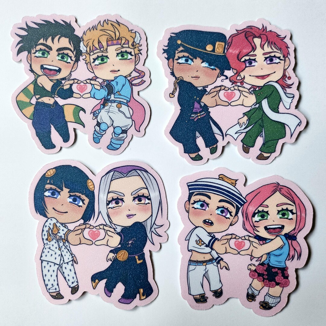 JJBA Lovers Vinyl Glitter Stickers - Etsy