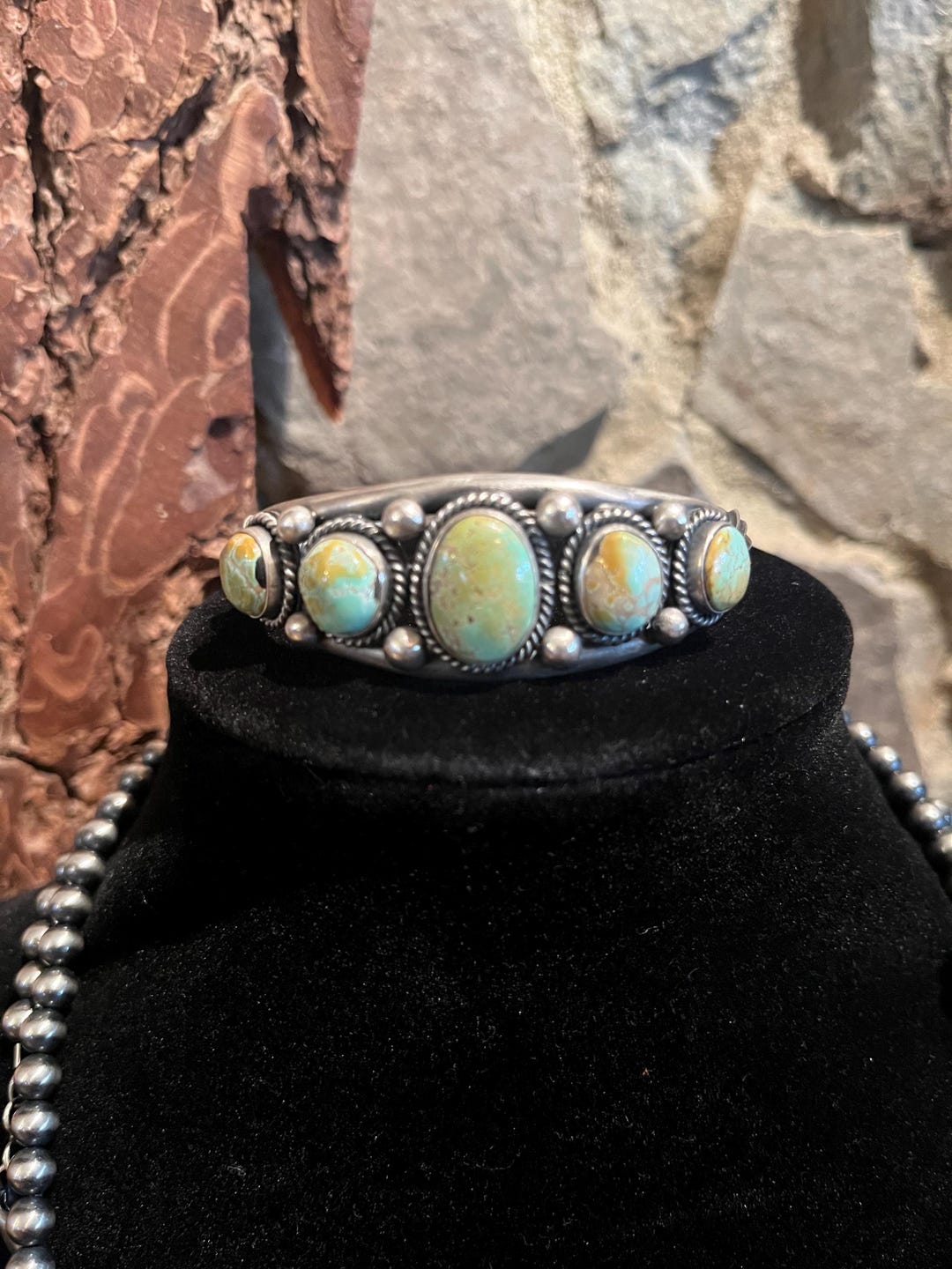 Elgin Tom Navajo Carico Lake Turquoise Cuff Bracelet - Etsy