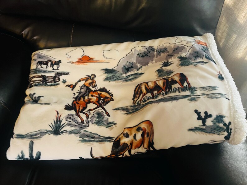 Color Ranch Life Western Throw - Etsy