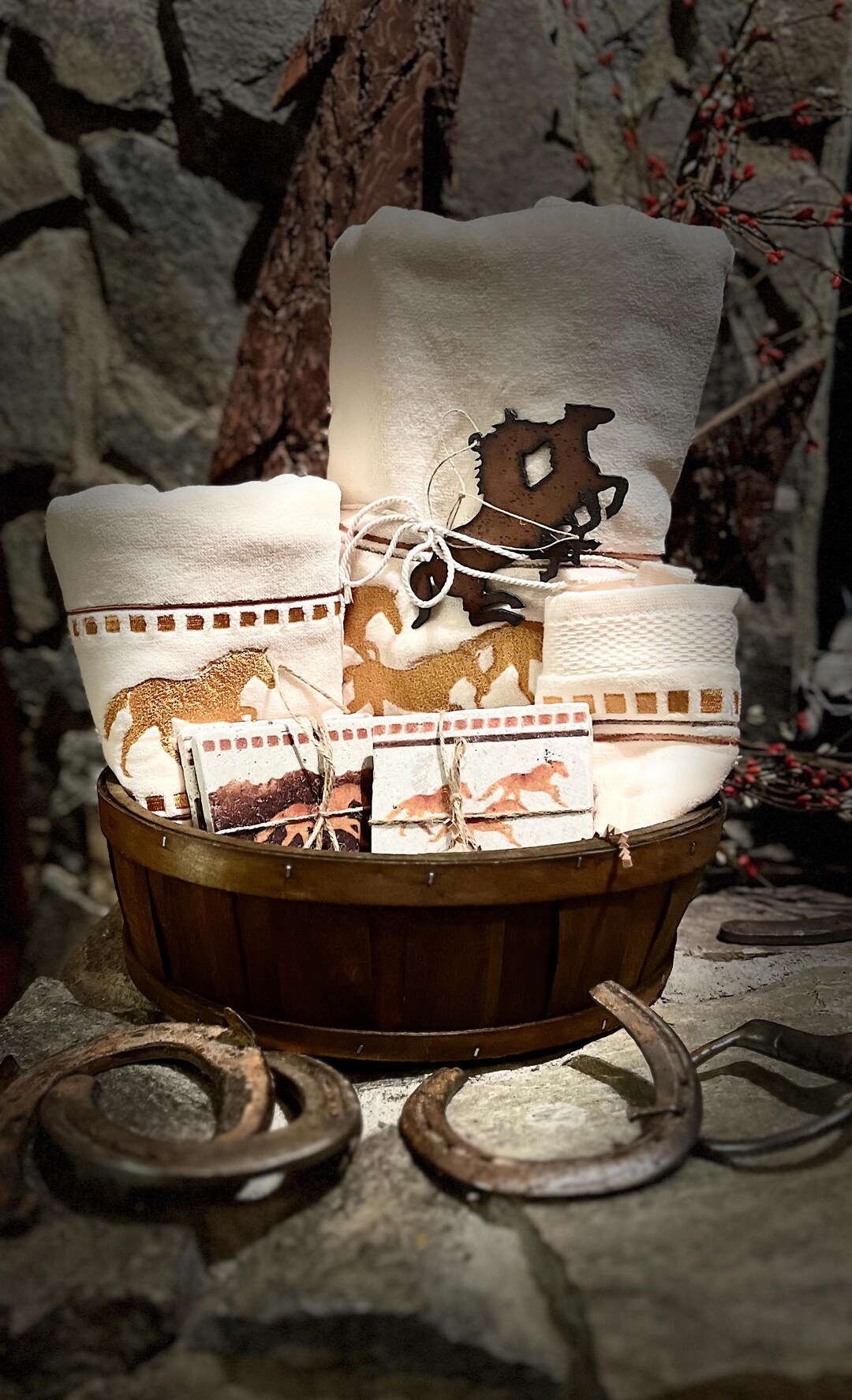 Golden Running Horses Gift Set - Etsy