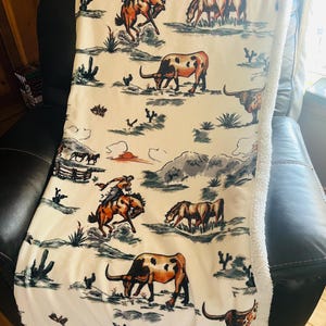 Color Ranch Life Western Throw - Etsy