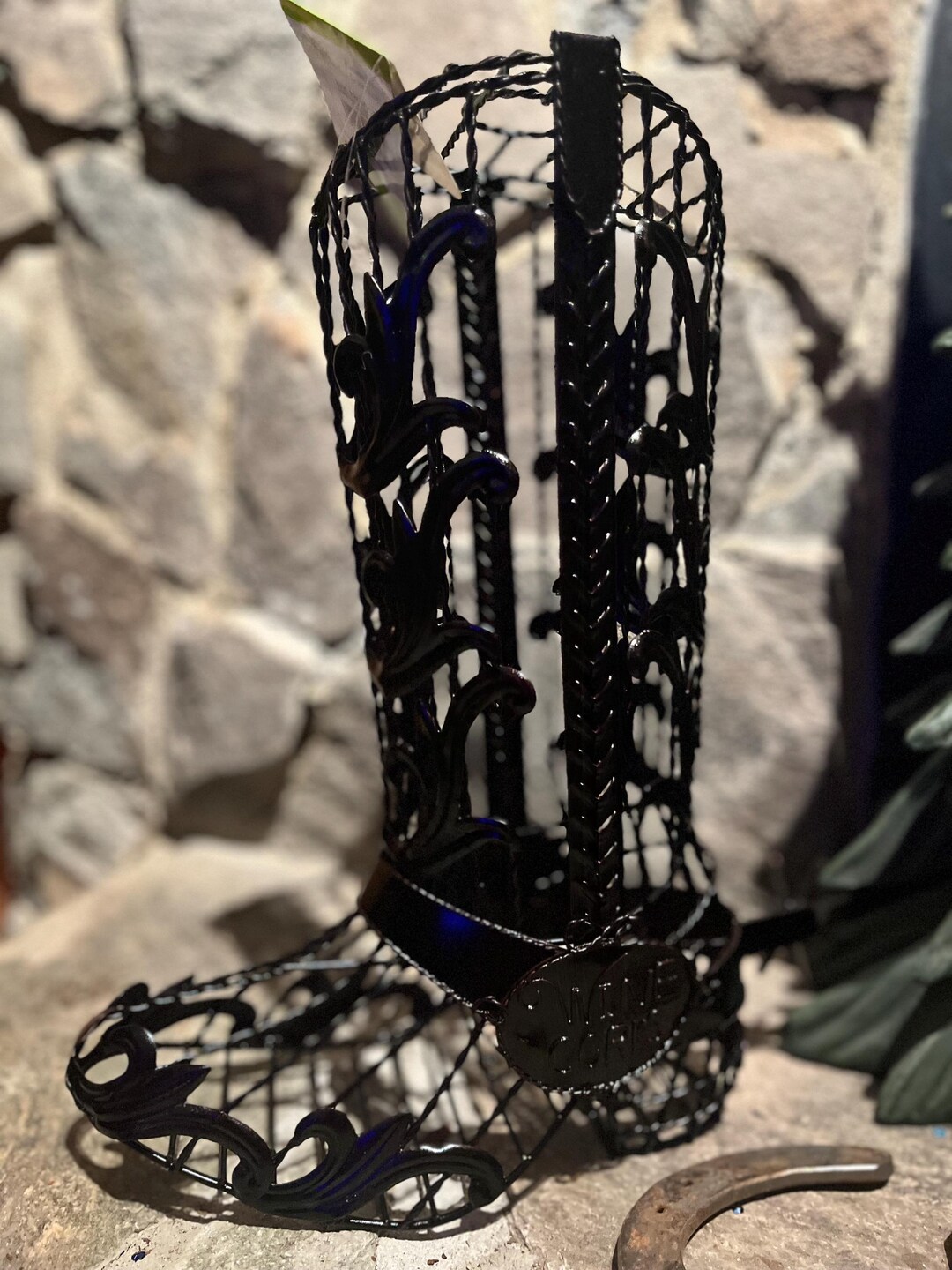 Cowboy Boot Wine Cork Holder - Etsy