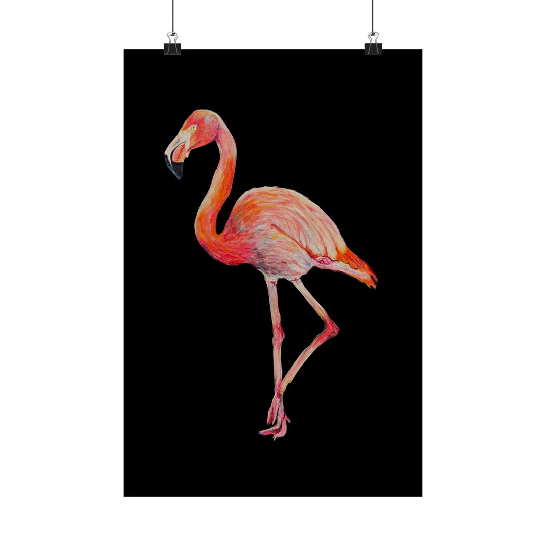 Matte Vertical Posters Flamingo - Etsy