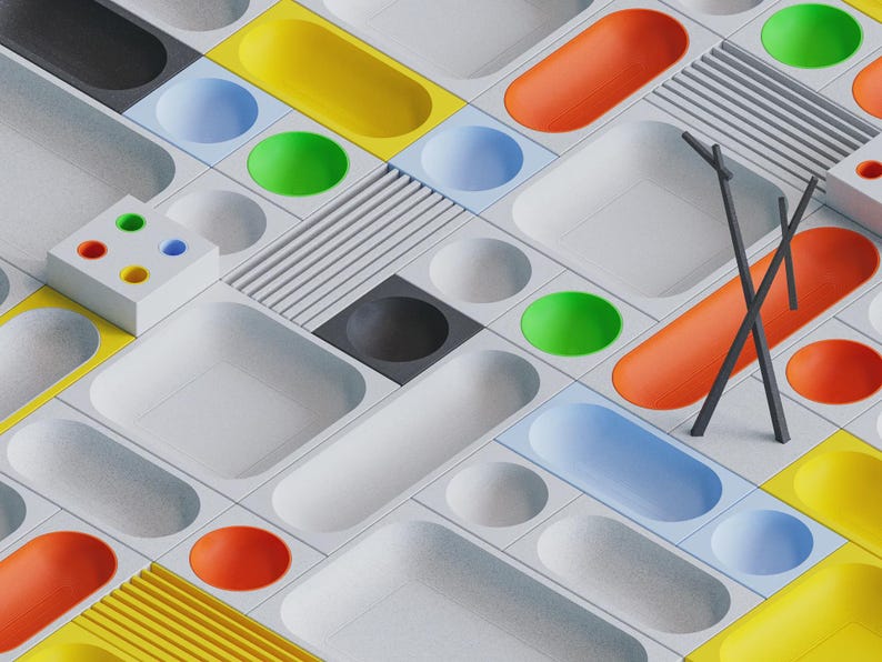 Bauhaus Modular Trays by Retron Print - Etsy