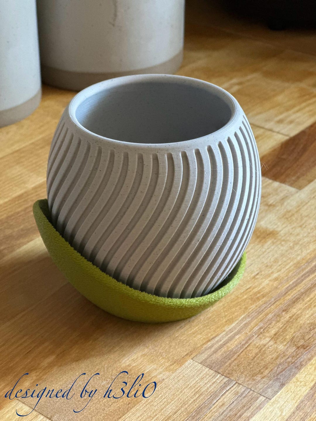 Wavy Planter With Wrap Around Plate - Etsy
