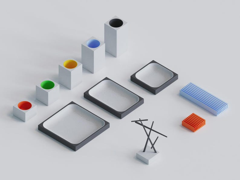 Bauhaus Modular Trays by Retron Print - Etsy