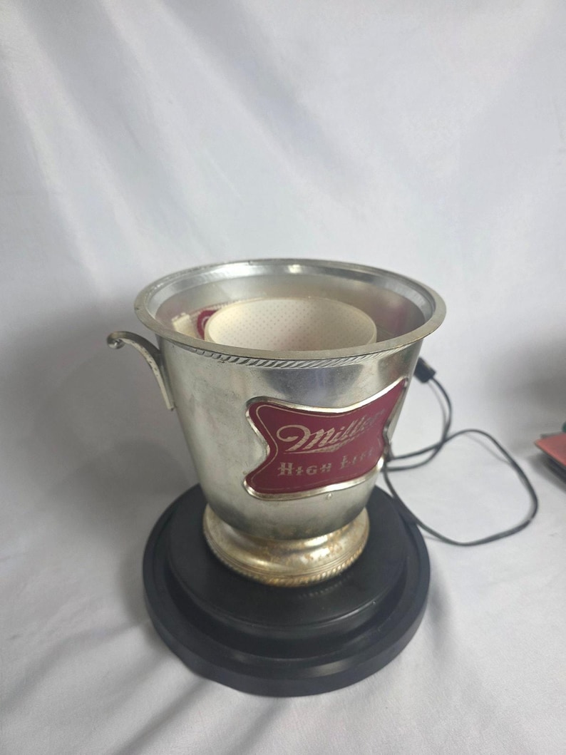 Vintage Retro Miller High Life Beer Bucket Man Cave Bar Table Lamp - Etsy
