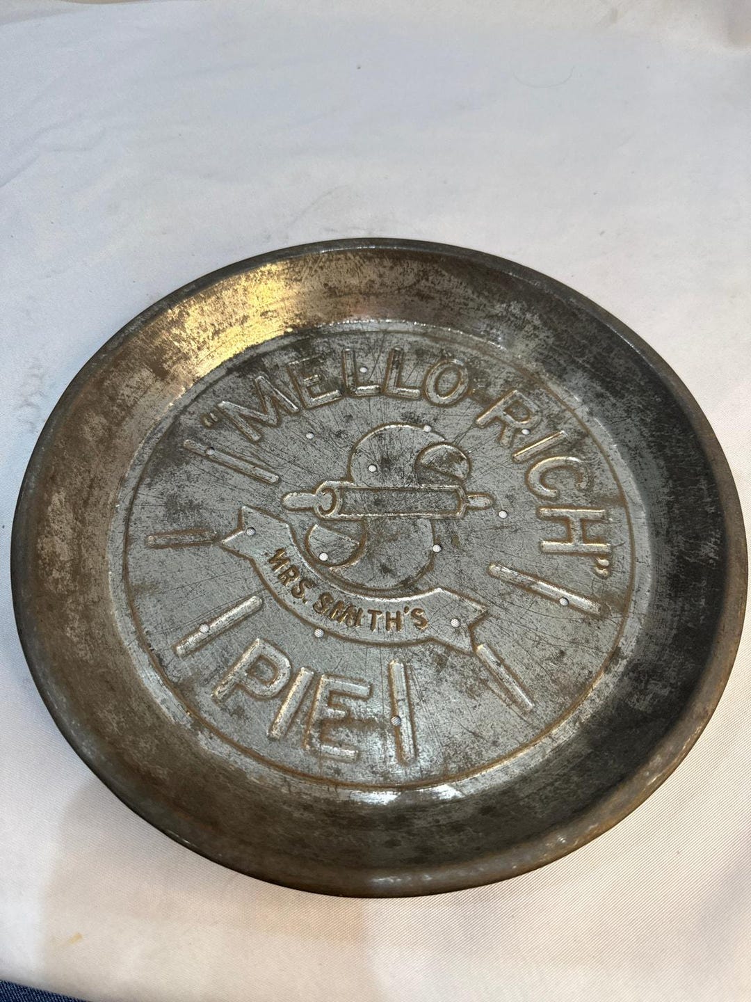 Vintage 1950's Mrs. Smith’s “mello-rich Pie” Stamped Logo Advertising ...
