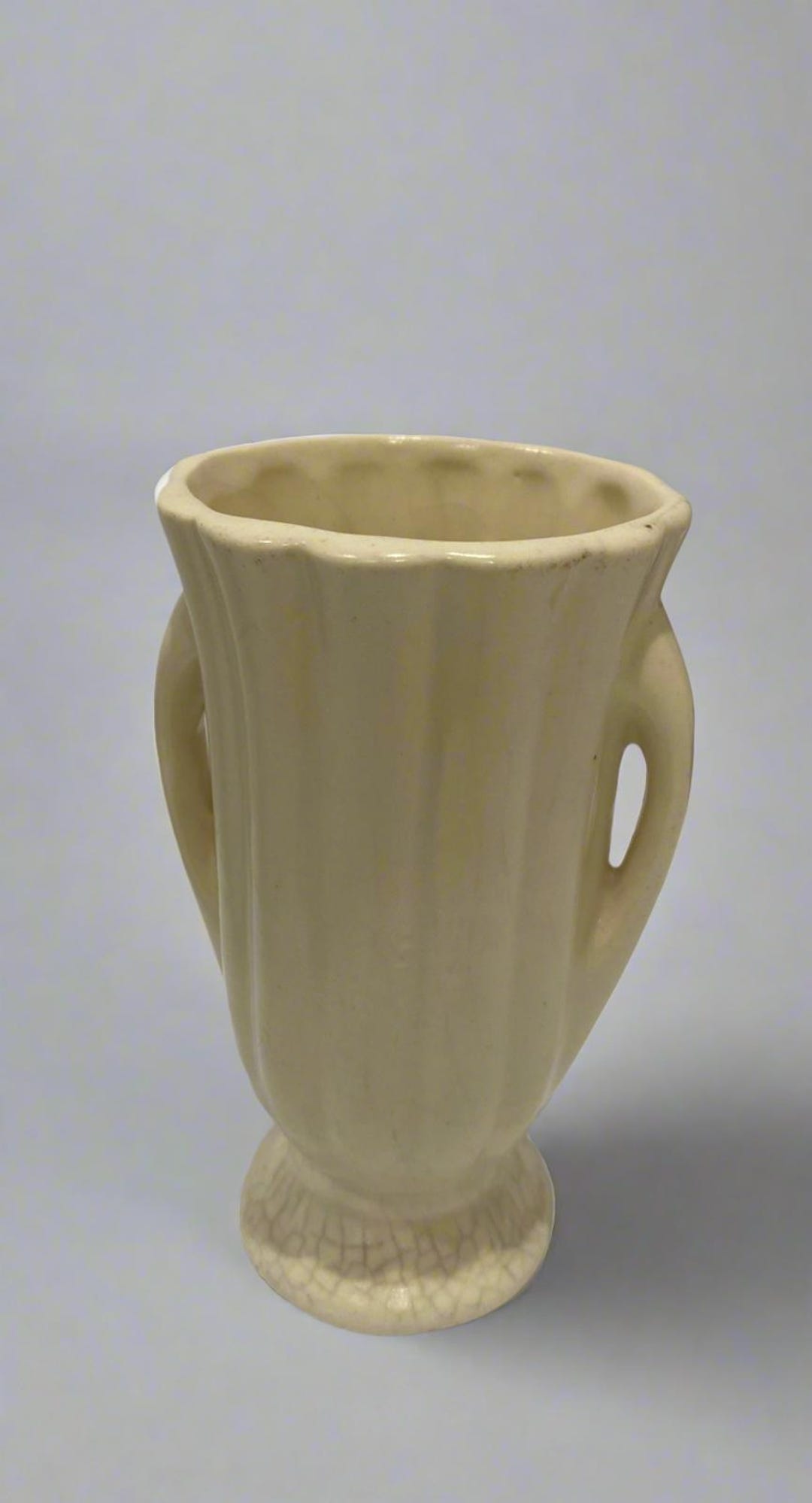 Vintage USA Pottery Ceramic Double Handle 5.5" Vase - Etsy